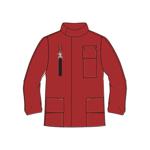 FireDex Wildland Fire Jackets, NFPA - Standard, Cotton, Red