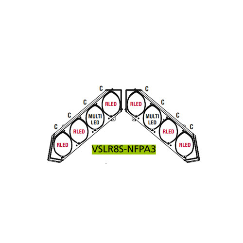 Federal Signal VSLR8S-NFPA3 Split Vision SLR