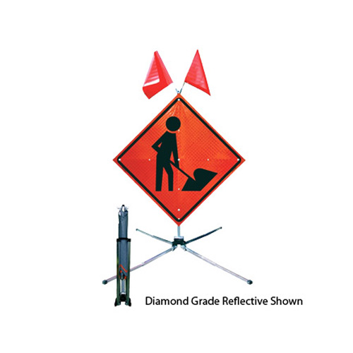 Dicke DF3003X-48 Complete Traffic Sign System, Fold and Roll, 48 ...